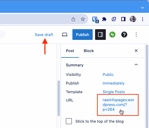 How to edit the WordPress post URL before publishing – RAWinfopages