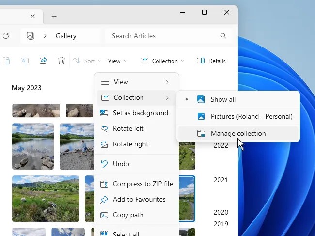 Browse your photos with Gallery in Windows File Explorer – RAWinfopages