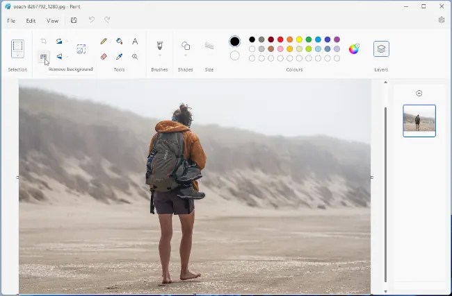 Erase the background in Microsoft Paint, replace it with another ...