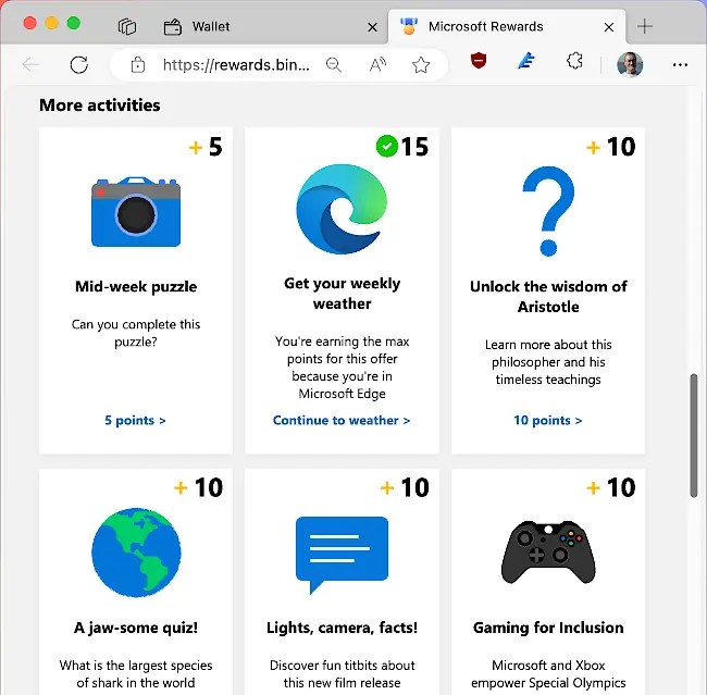 Use Microsoft Wallet in Edge browser to manage money and more ...