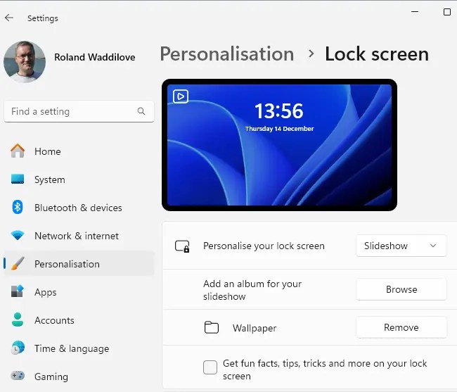 How to show a photo slide show on the Windows lock screen – RAWinfopages