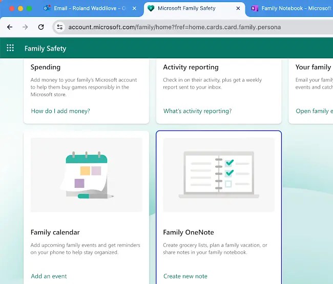 Create a family OneNote notebook that everyone can share – RAWinfopages